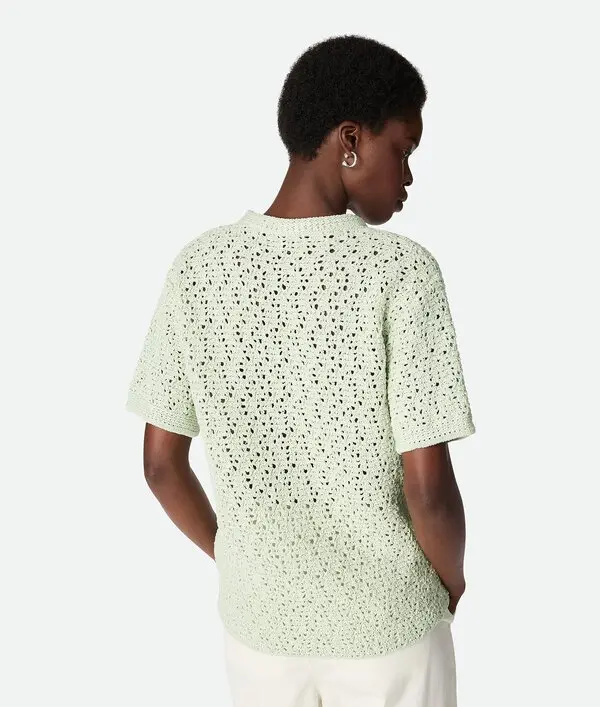 Bottega Veneta Cotton Crochet Knit T-shirt