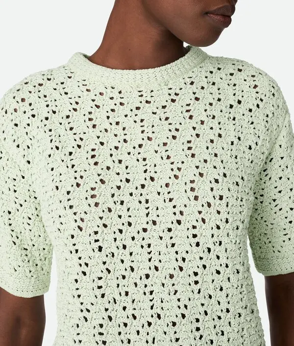 Bottega Veneta Cotton Crochet Knit T-shirt