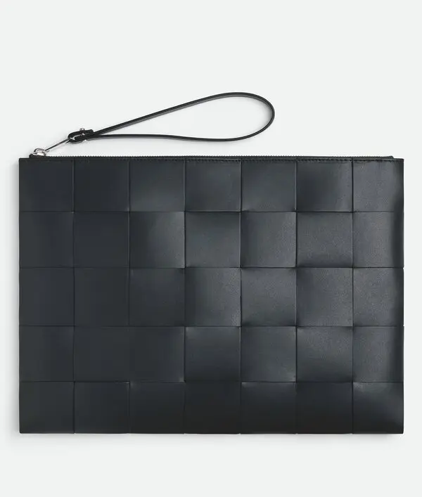 BOTTEGA  VENETA Cassette Flat Pouch - Ardoise/cypress