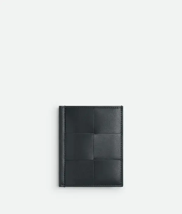 BOTTEGA  VENETA Cassette Flap Card Case - Ardoise/cypress
