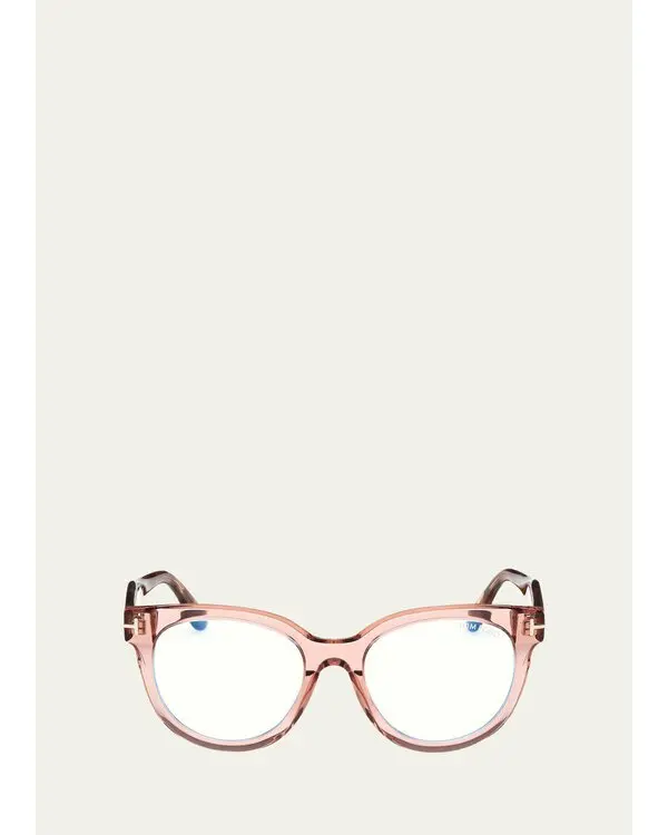 TOM FORD Round Acetate Optical Glasses - Pink