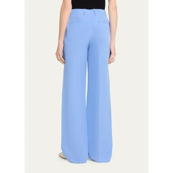 Lafayette 148 New York Gates Wide-leg Silk-linen Pants
