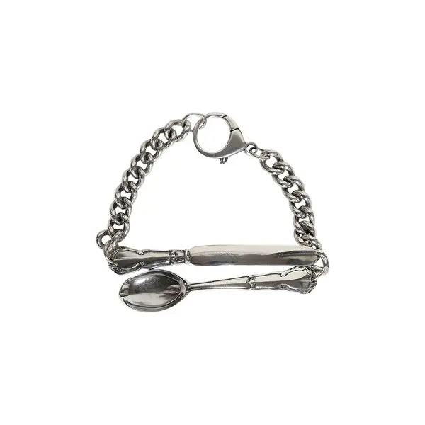 Enfants Riches Déprimés Spoon And Fork Sterling Bracelet - Silver