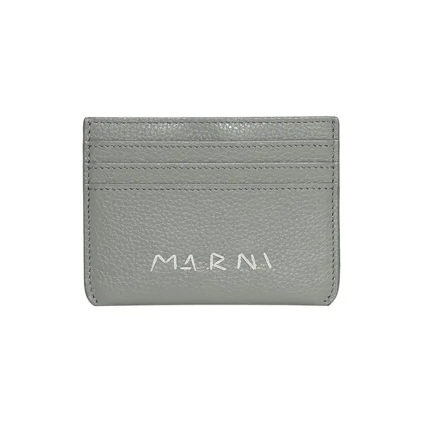 Marni Logo Detail Card Case 'storm - Grey