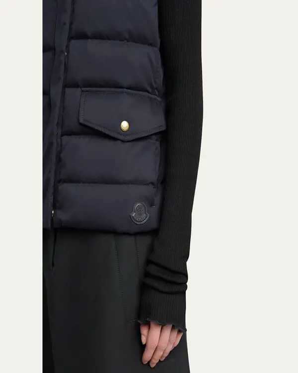 Moncler Besset Down Puffer Vest - Navy
