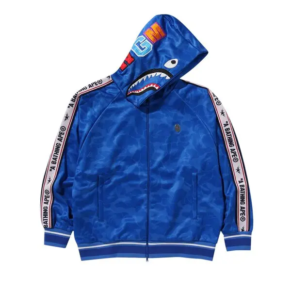 A BATHING APE Relaxed Fit Shark Full Zip Hoodie - Blue