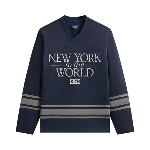 Kith Ny To The World Big Apple Malik' Jersey - Blue | Editorialist