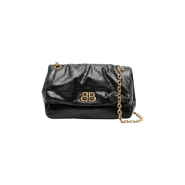 Balenciaga Monaco Chain Bag - Black
