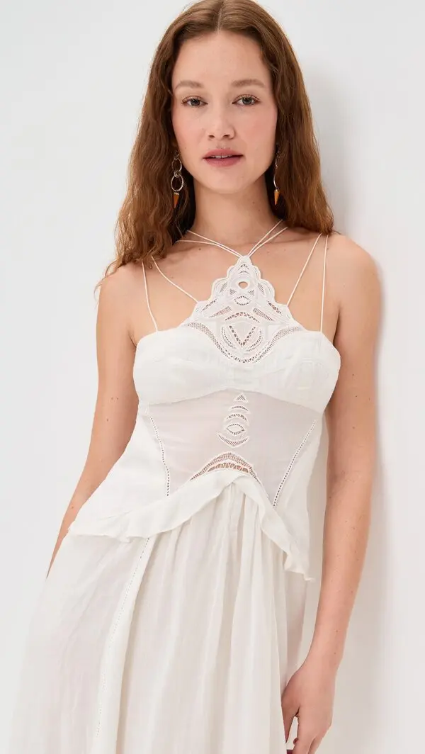 isabel marant white long dress Isabel Marant Etoile Robe MELIA  White