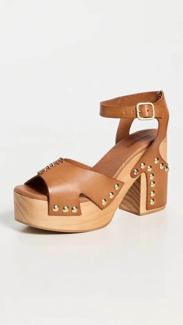 Free People Cecily Clog Platform Sandals - Tan