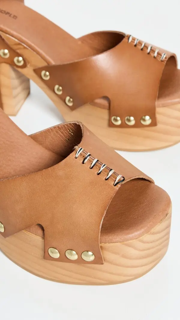 Free People Cecily Clog Platform Sandals - Tan