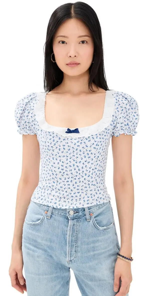 REFORMATION Alice Linen Top - Hanna