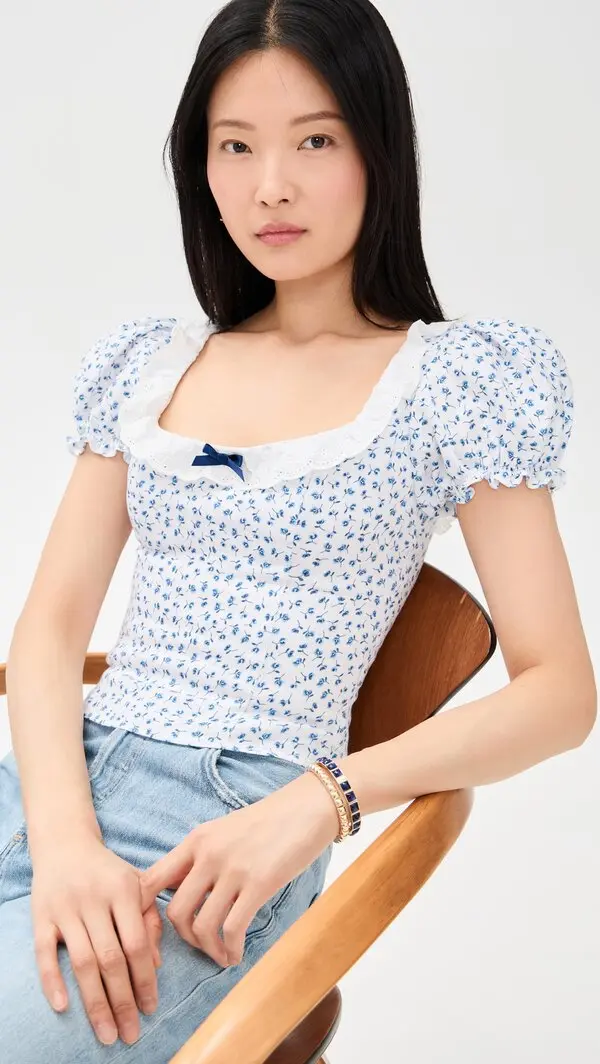 REFORMATION Alice Linen Top - Hanna