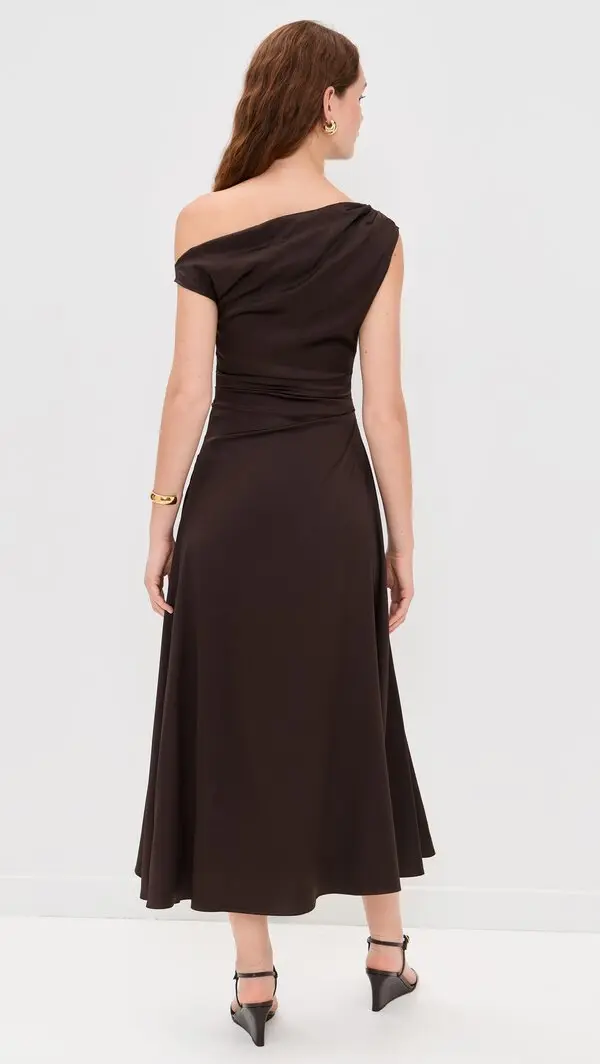 Staud Phare Silk One-shoulder Dress