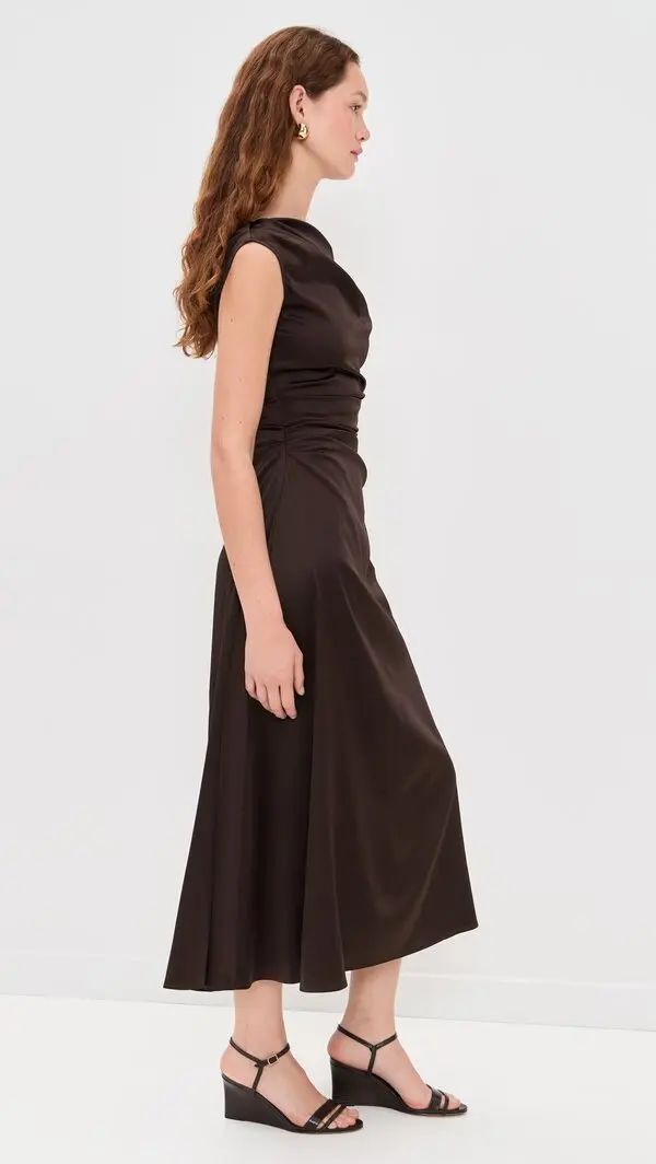Staud Phare Silk One-shoulder Dress