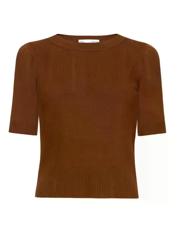 Oscar De La Renta Virgin Wool Jumper - Brown