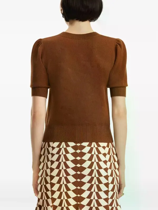 Oscar De La Renta Virgin Wool Jumper - Brown