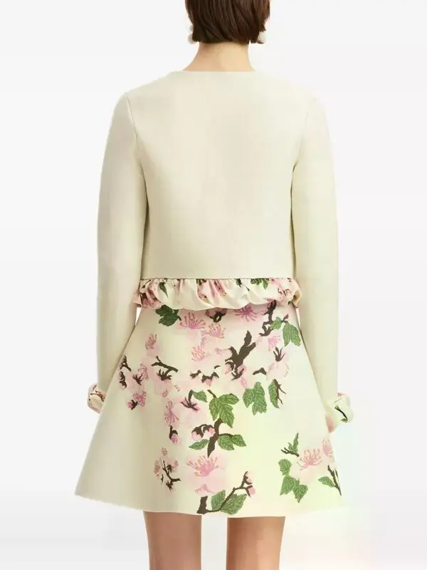 Oscar De La Renta Printed Trim Jacket