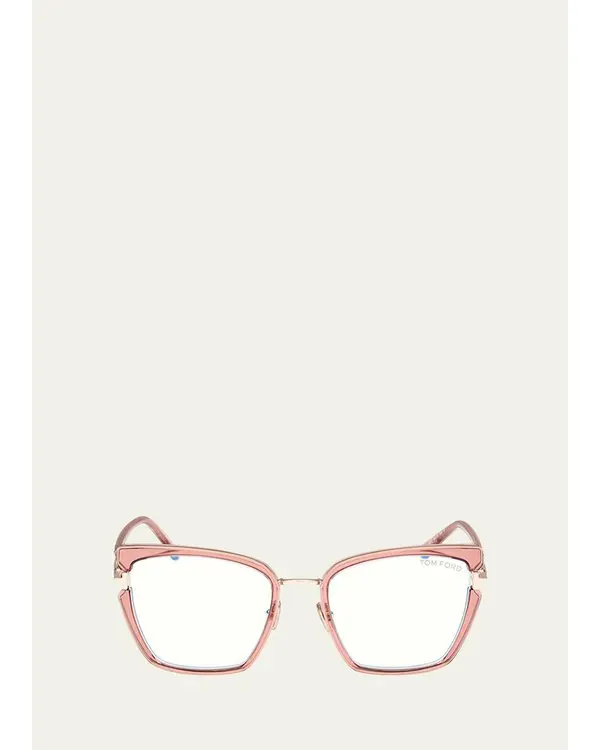 TOM FORD Acetate Butterfly Optical Eyeglasses - Pink