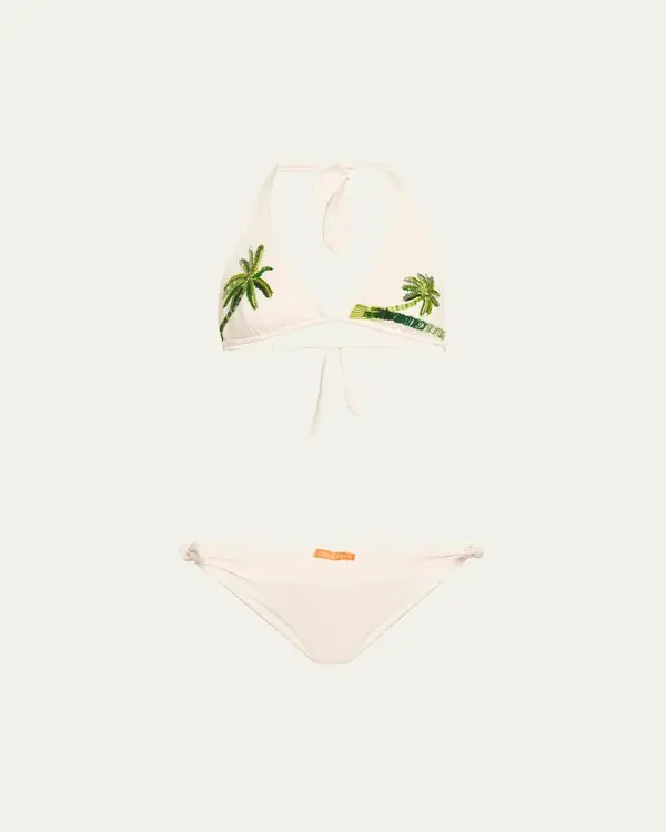 TARA MATTHEWS Maqius Palms Two-piece Swimsuit - Ivory