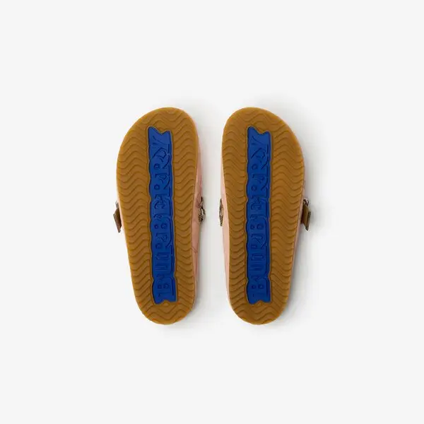 Burberry Check Suede Urchin Clogs - Flora
