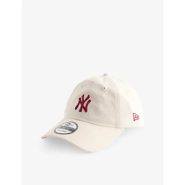 New Era New York Yankees Mlb 9twenty Adjustable Linen Cap - Light Beige