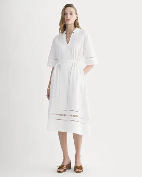 Everlane Lace Trim Caftan Midi Dress