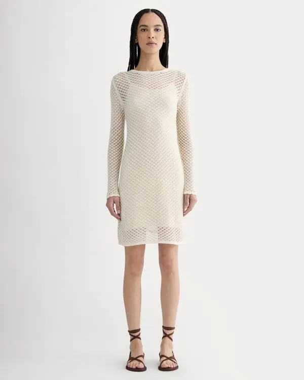 Everlane Lace Knit Mini Dress - Birch