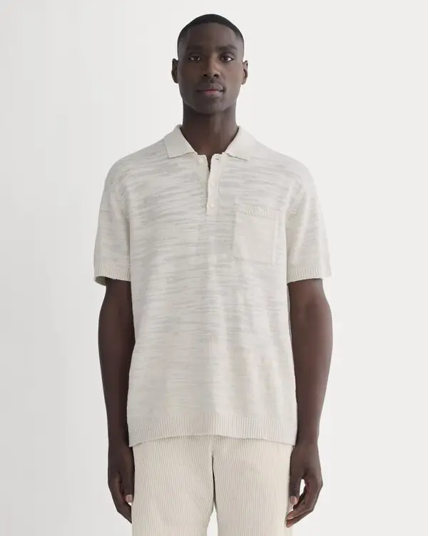 Everlane Cotton Linen Polo Sweater - Birch