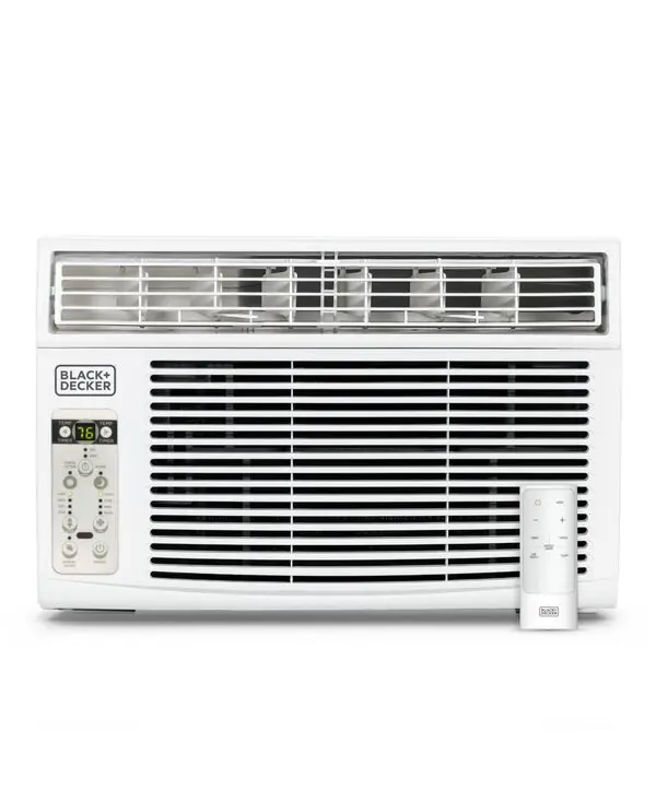 BLACK + DECKER 14300 Btu Window Air Conditioner Unit Ac Black+decker With Remote Control Cools Up To 700 Square Feet - White