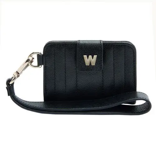 Wolf Mimi Credit Card Holder With Wristlet - Black