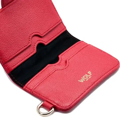 Wolf Mimi Credit Card Holder With Wristlet - Red