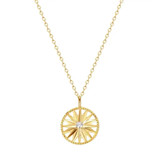 MAZIN JEWELS Compass Pendant Necklace
