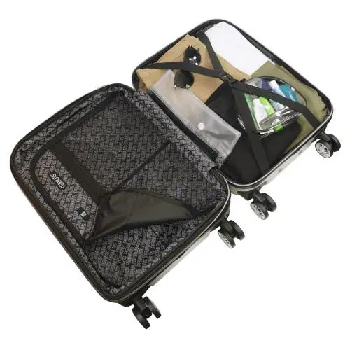 FUL Peanuts Snoopy & Woodstock Embossed Hardside 22" Carry-on Spinner Suitcase