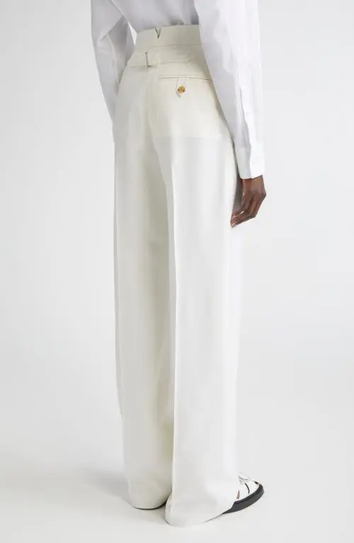 Alexander McQueen Wool Gabardine Wide-leg Pants