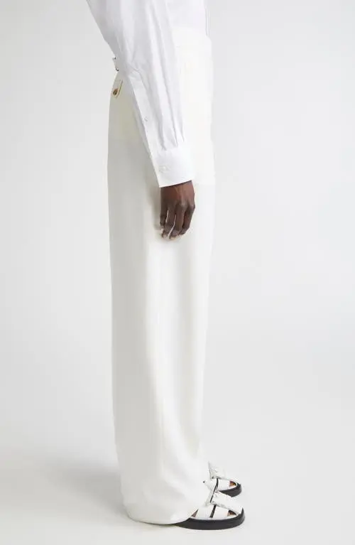 Alexander McQueen Wool Gabardine Wide-leg Pants