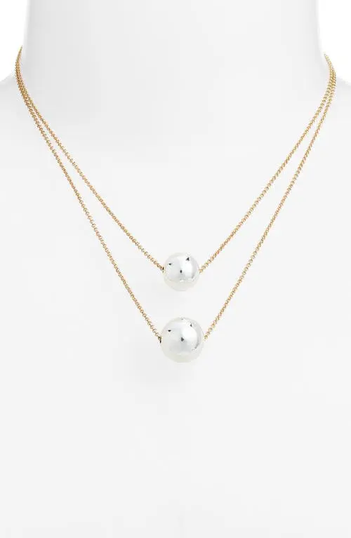 Nordstrom Two-tone Orb Layered Necklace