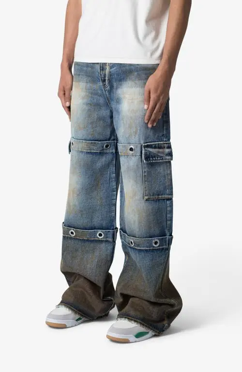 Mnml Baggy Grommet Denim Cargo Jeans