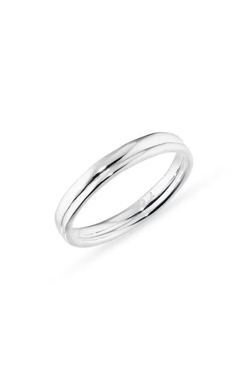 Monica Vinader Siren Muse Double Band Ring - Sterling Silver
