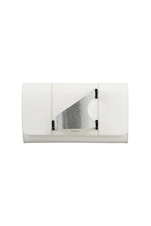 Perrin L'eiffel Swarovski Strass Clutch - Milk