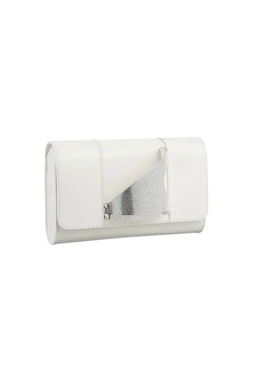 Perrin L'eiffel Swarovski Strass Clutch - Milk