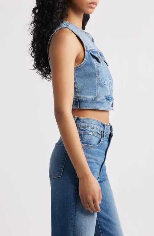 HIDDEN JEANS Crop Denim Trucker Vest