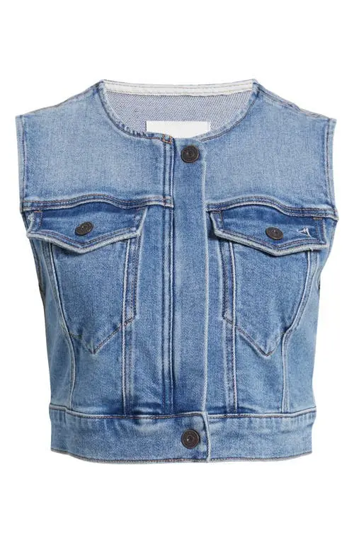 HIDDEN JEANS Crop Denim Trucker Vest