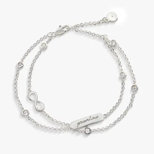 ALEX AND ANI Grandma' Infinity Chain Bracelet - Silver