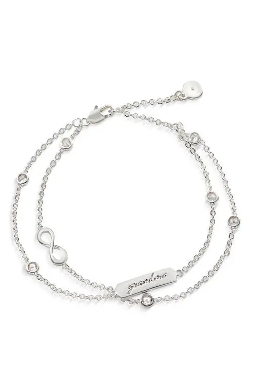 ALEX AND ANI Grandma' Infinity Chain Bracelet - Silver
