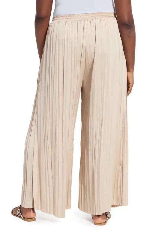 Lyssé Pleated Wide Leg Satin Pants