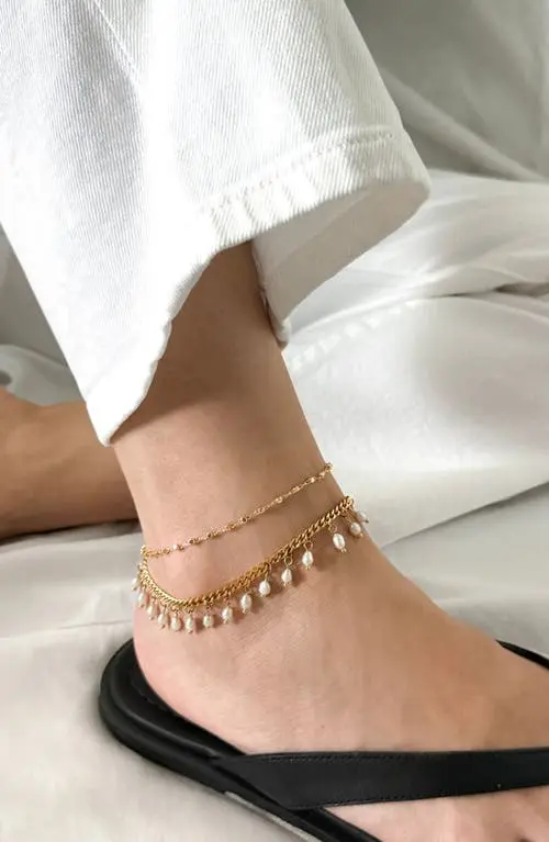 ST. MORAN Beaded Chain Anklet