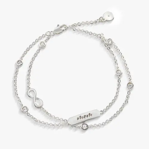 ALEX AND ANI Mom Infinity Chain Bracelet - Silver