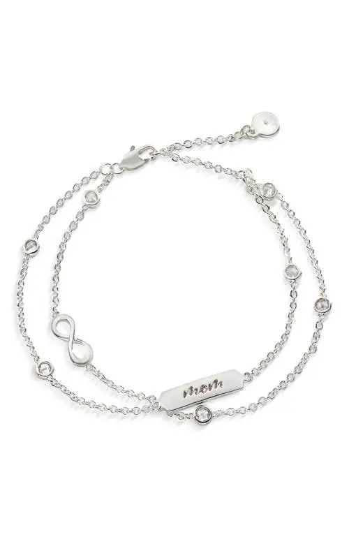 ALEX AND ANI Mom Infinity Chain Bracelet - Silver