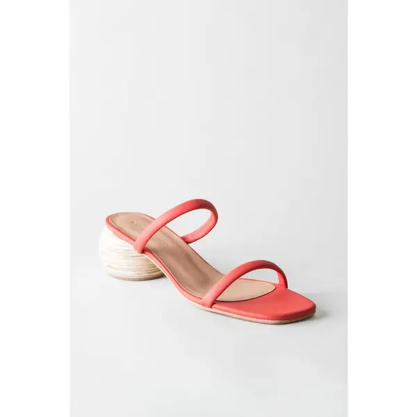 HUMA BLANCO Chachi Leather Slide Sandal - Tomato